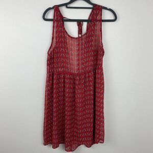 BONGO | Dresses | Bongo Red See Through Dress | Poshmark
